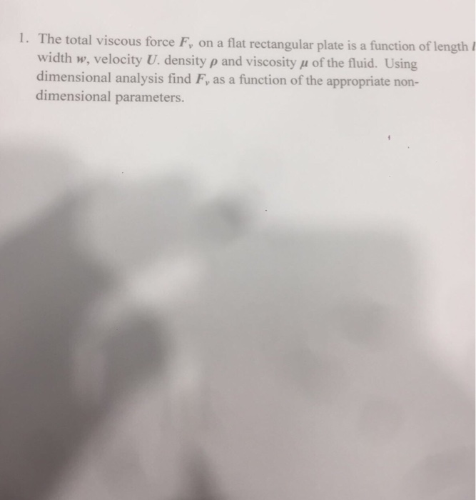 Solved The total viscous force F_v on a flat rectangular | Chegg.com