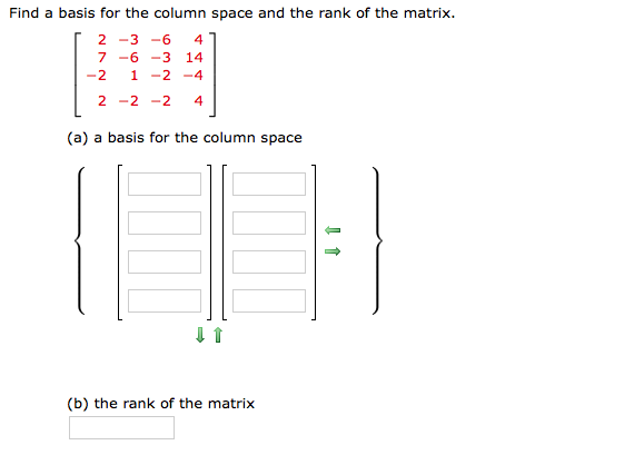Solved Find a basis for the column space and the rank of the | Chegg.com