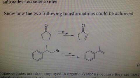 Solved sulphoxide/selenoxide chemistry | Chegg.com