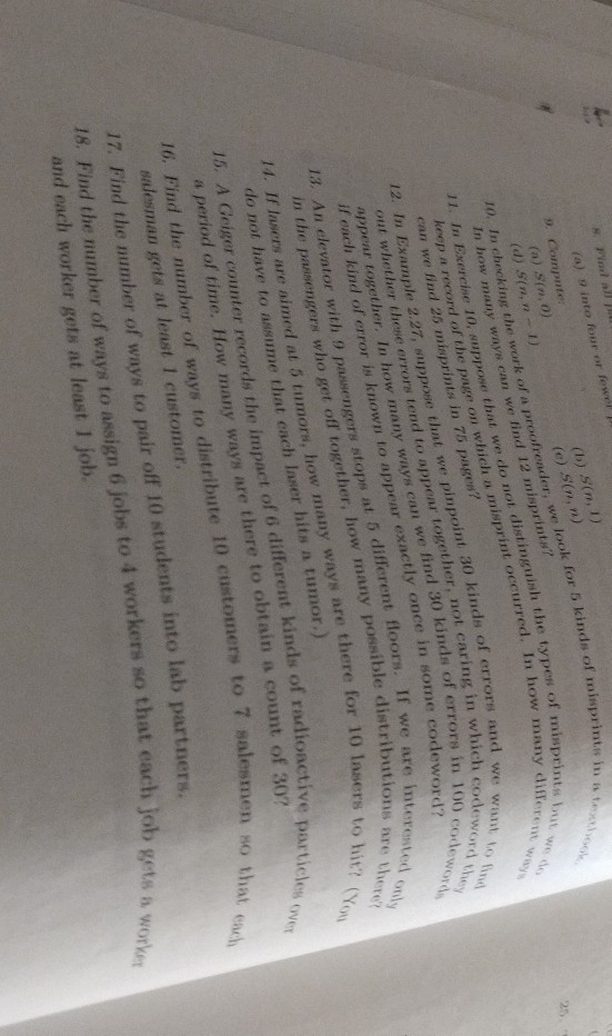 Solved Chapter 2. Basic Counting 58 (c) 2 distinguishable | Chegg.com