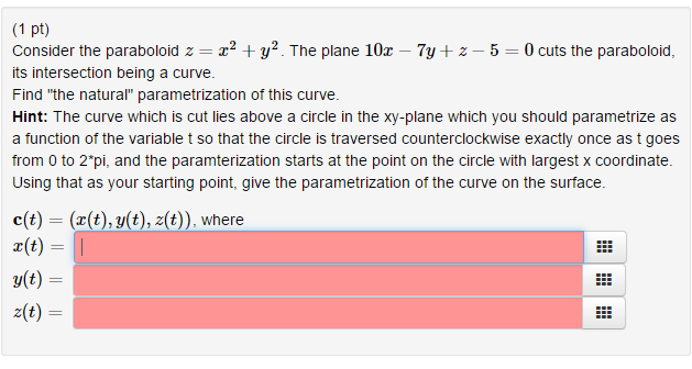 Solved Consider the paraboloid z =x^2 + y^2. The plane | Chegg.com