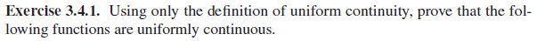 Solved Using only the definition of uniform continuity, | Chegg.com