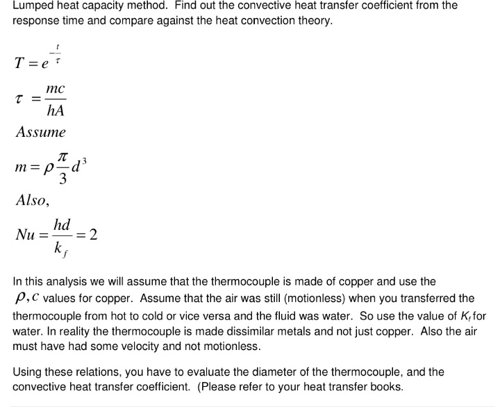 Solved Lumped heat capacity method. Find out the convective | Chegg.com
