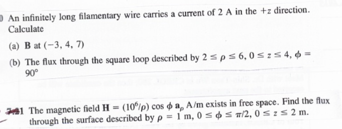 Solved An infinitely long filamentary wire carries a current | Chegg.com