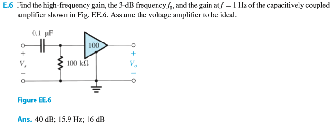 Solved Find the high-frequency gain, the 3-dB frequency f_0, | Chegg.com