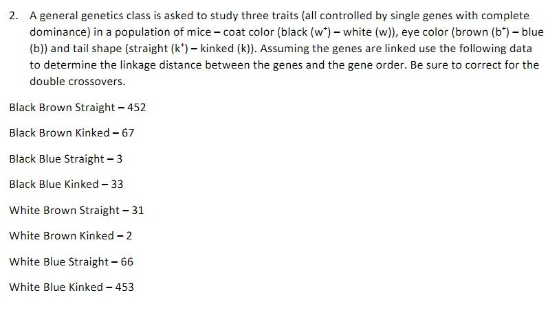 Solved 2 A General Genetics Class Is Asked To Study Three Chegg solved-2-a-general-genetics-class-is-asked-to-study-three-chegg