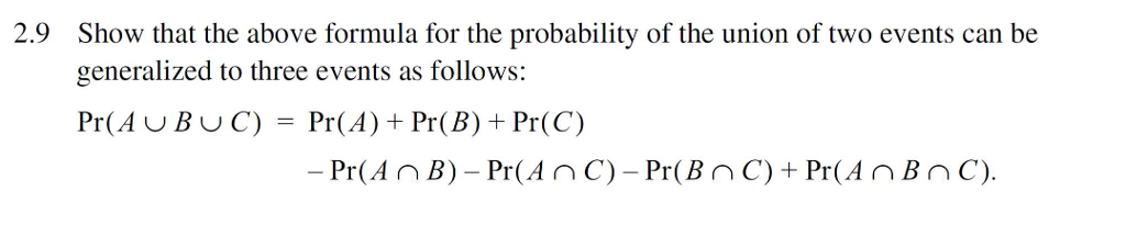 Solved Show that the above formula for the probability of | Chegg.com