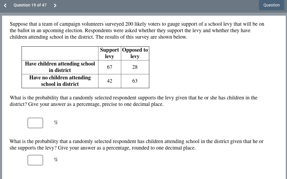 Solved Suppose that a team of campaign volunteers surveyed | Chegg.com