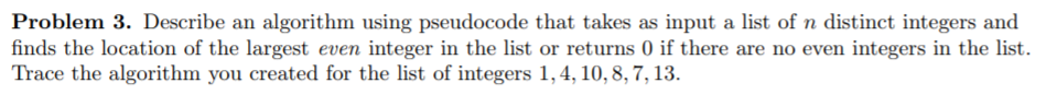 Solved Problem 3 Describe An Algorithm Using Pseudocode 2546