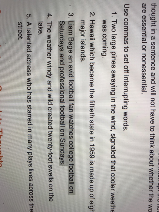 Solved Use commas to set off interrupting words. Two large | Chegg.com