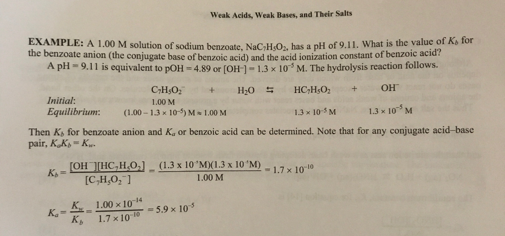 Solved I need help calculating the Ka, Kb, and a of the | Chegg.com