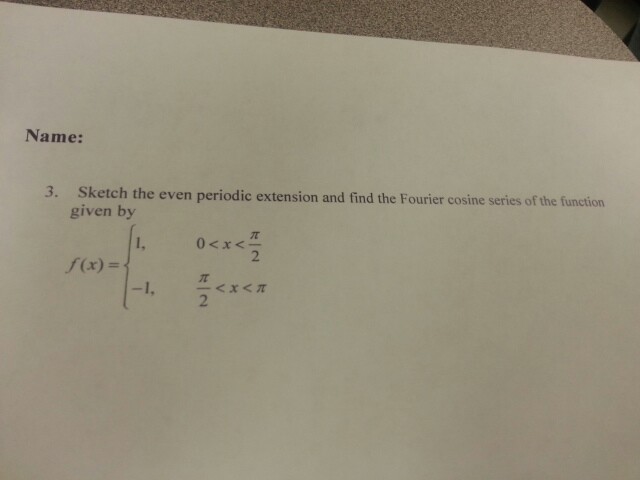 Solved Sketch the even periodic extension and find the | Chegg.com