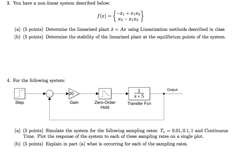 Solved You have a non-linear system described below: f(x) = | Chegg.com