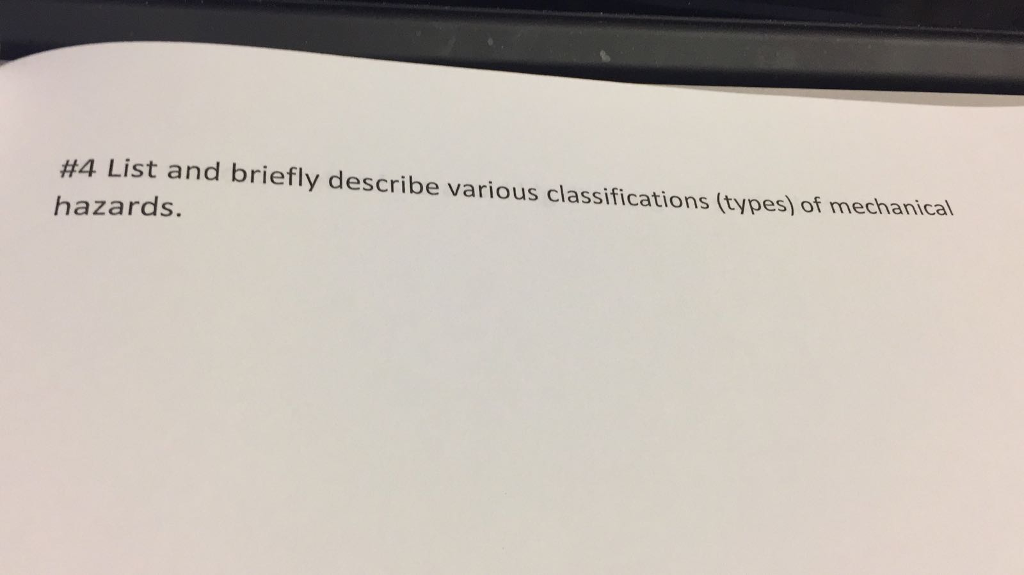 Solved #4 List and briefly describe various classifications | Chegg.com Solved #4 List and briefly describe various classifications | Chegg.com