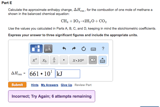 Solved Part E Calculate the approximate enthalpy change, | Chegg.com Solved Part E Calculate the approximate enthalpy change, | Chegg.com
