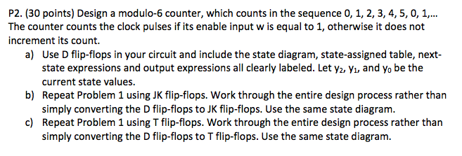 Solved Design a modulo-6 counter, which counts in the | Chegg.com