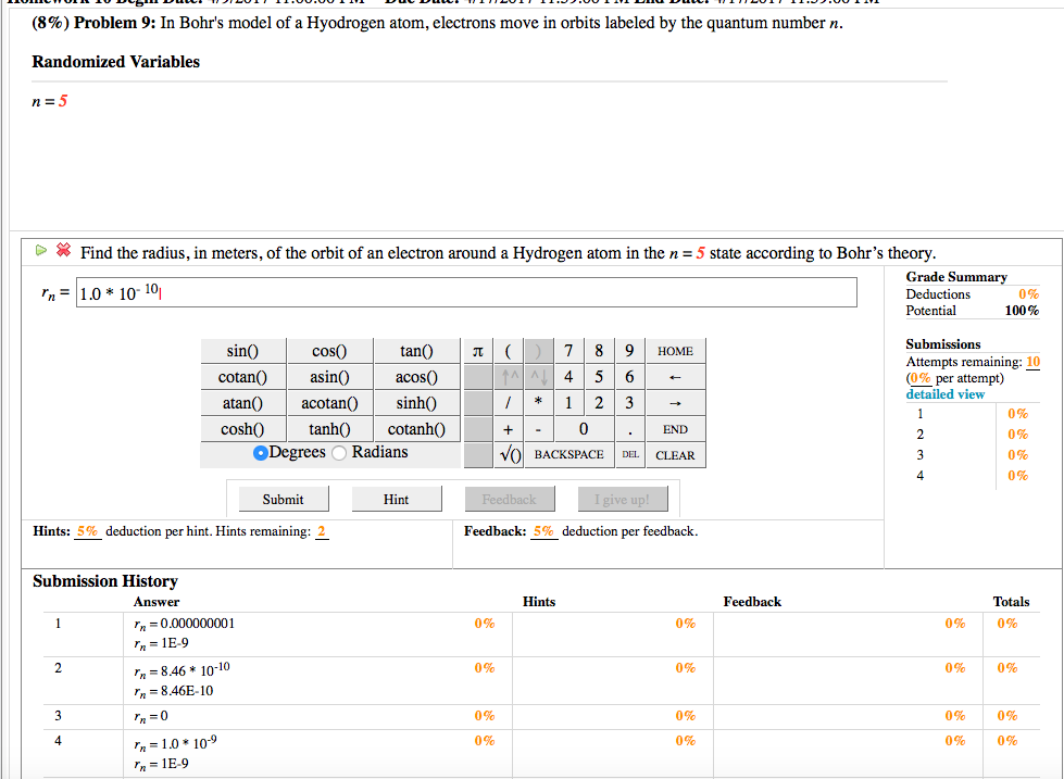 Solved: In Bohr's Model Of A Hydrogen Atom, Electrons Move... | Chegg.com
