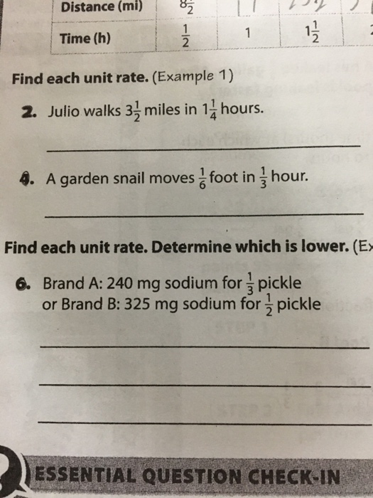 Solved Find each unit rate. (Example 1) Julio walks 3 1/2 | Chegg.com