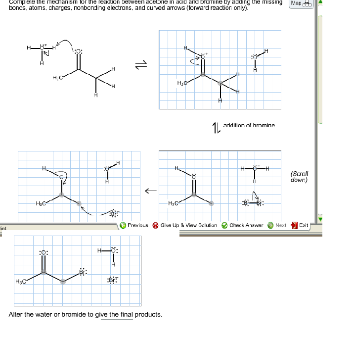 Solved Complete the mechanism for the reaction between | Chegg.com