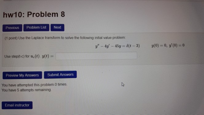 Solved hw10: Problem 8 Previous Problem List Next (1 point) | Chegg.com