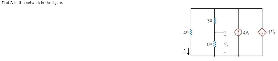 Solved Find I_o in the network in the figure. | Chegg.com