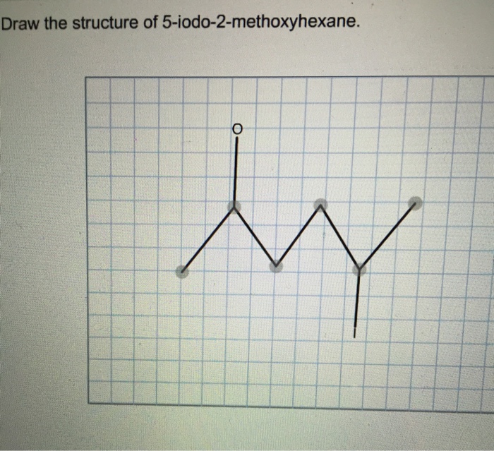 Solved Draw the structure of 5-iodo-2-methoxyhexane. | Chegg.com