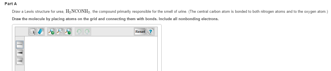 Solved Part A Draw a Lewis structure for urea, H2NCONH2, the | Chegg.com
