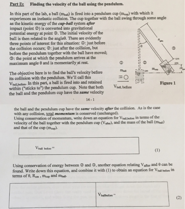 Solved Theoretical Portion Of Physics Lab: The ballistic | Chegg.com