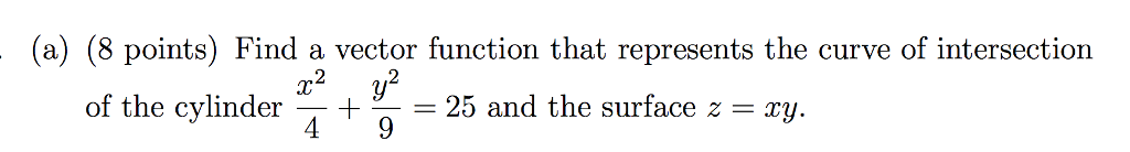 Solved Find a vector function that represents the curve of | Chegg.com