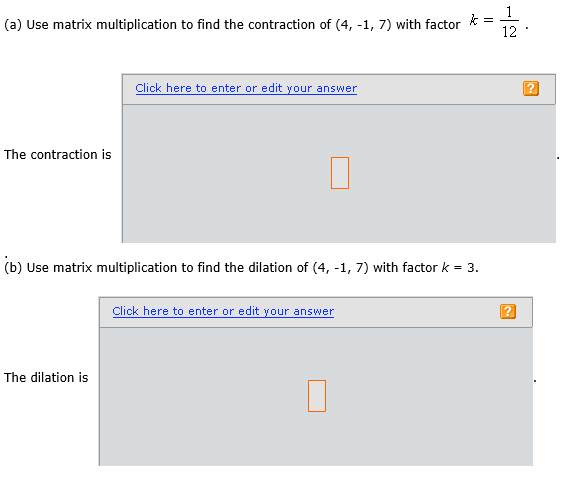 Solved Use matrix multiplication to find the contraction of | Chegg.com