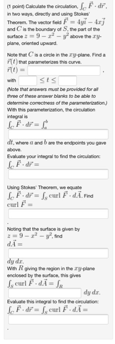 Solved Calculate the circulation, integral _C, F^rightarrow | Chegg.com