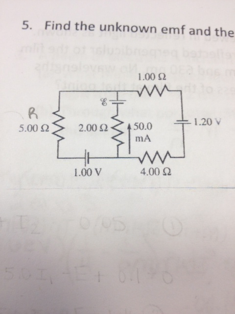 Solved Find the unknown emf and the | Chegg.com