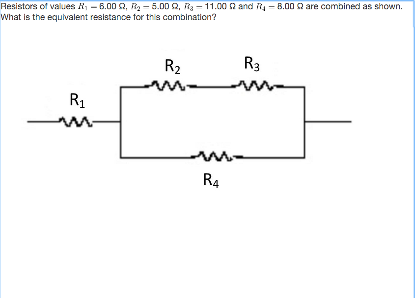 Solved Resistors of values R1 = 6.00 Ohm, R2= 5.00 Ohm, R3= | Chegg.com