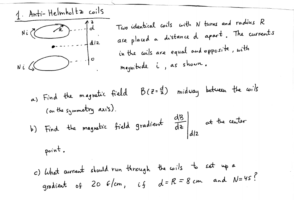Solved Two identical coils with N turns and radius R are | Chegg.com