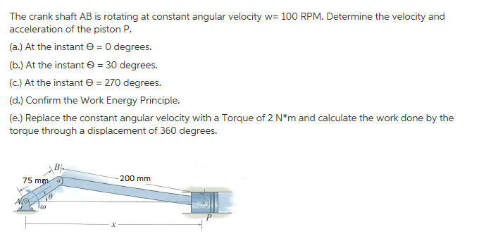 Solved The crank shaft AB is rotating at constant angular | Chegg.com