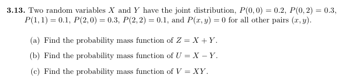 Solved Two random variables X and Y have the joint | Chegg.com