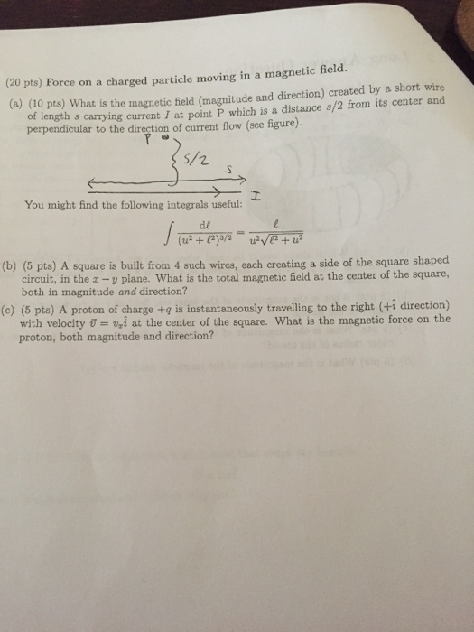 Solved Force on a charged particle moving in a magnetic | Chegg.com