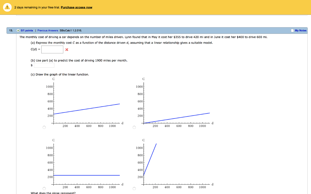 Solved 2 days remaining in your free trial. Purchase access | Chegg.com