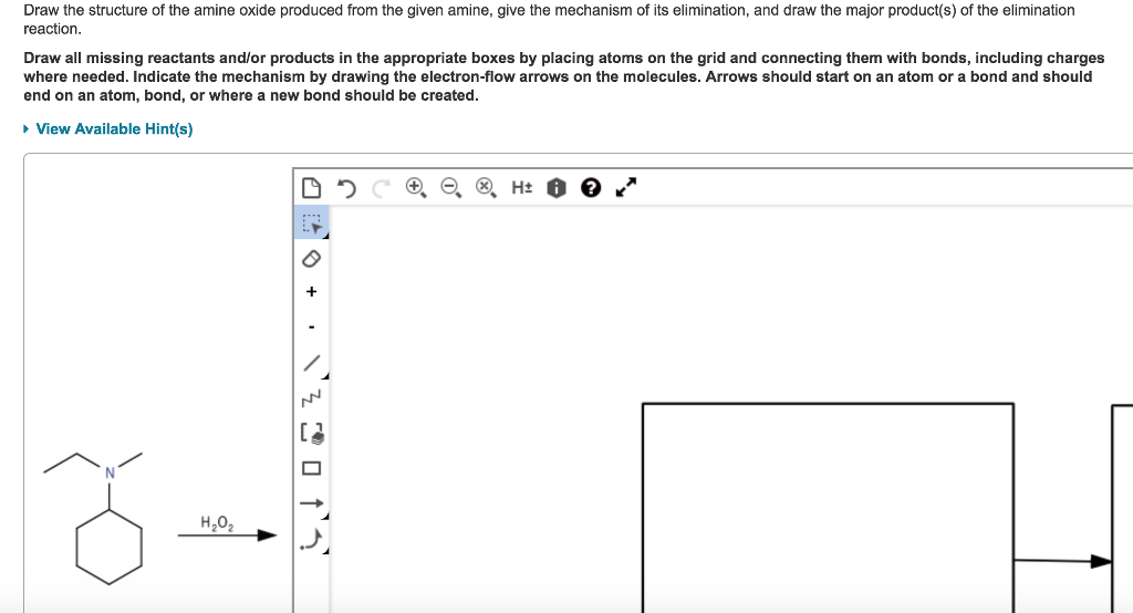 Solved Draw the structure of the amine oxide produced from | Chegg.com