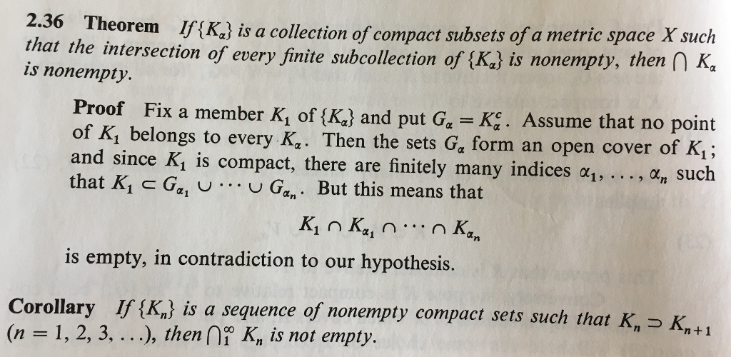 Solved 236 Theorem Ik Is A Collection Of Compact Subsets 1052
