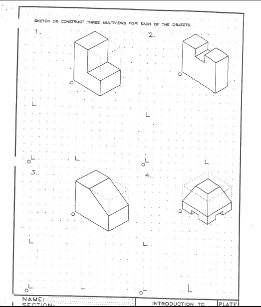 Solved Directions: One top view and several possible right | Chegg.com