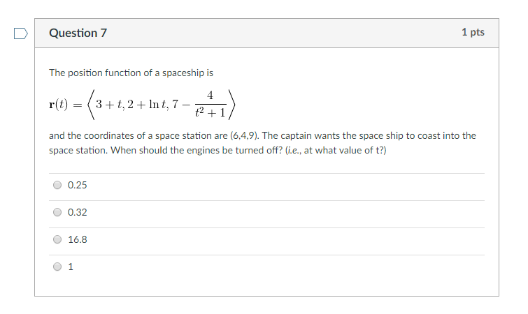 Solved The position function of a spaceship is r(t) = (3 + | Chegg.com
