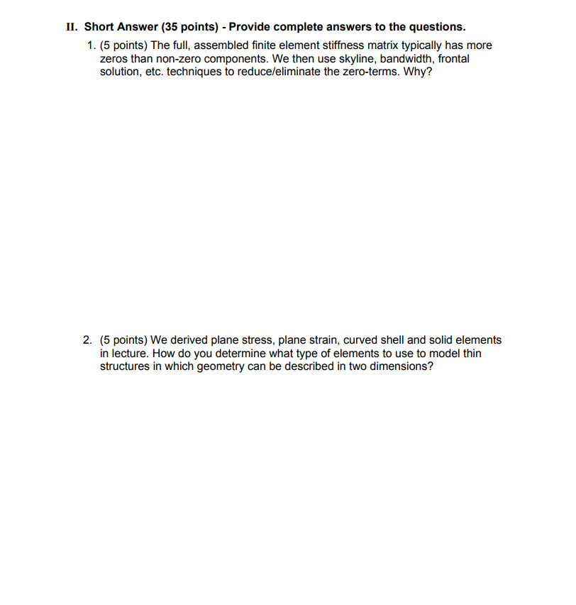 Solved I. Definitions (12 points) - define the terms and | Chegg.com