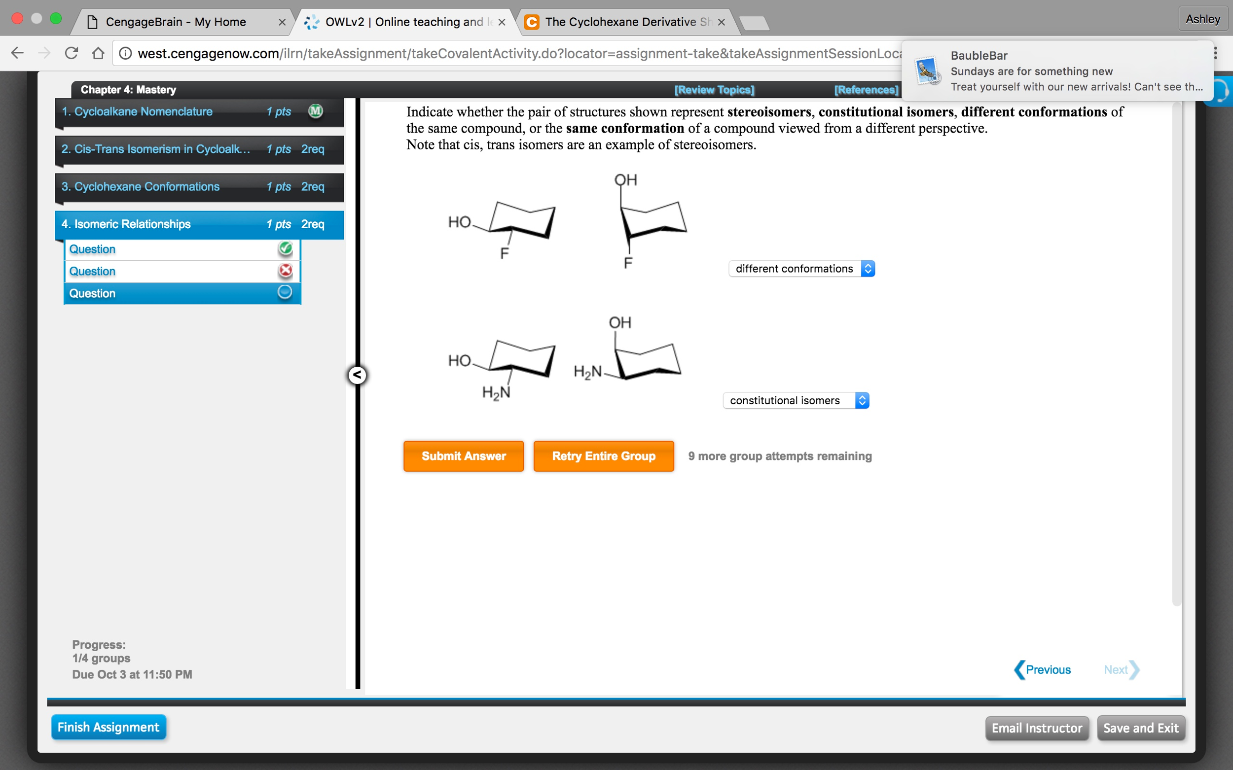 Solved: Indicate Whether The Pair Of Structures Shown Repr... | Chegg.com