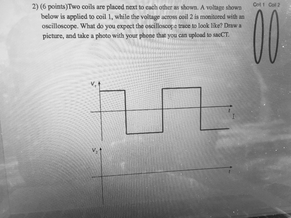 Solved Two coils are placed next to each other as shown. A | Chegg.com