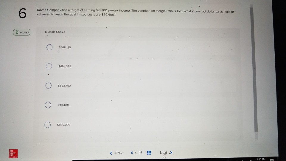 Solved Help Save & Exit Submit 5 Required information (The | Chegg.com