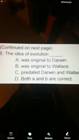 Solved Continued on next page) The idea of evolution was | Chegg.com