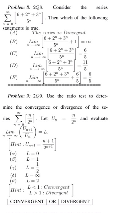 Solved Consider the series infinity sigma n=0 | Chegg.com