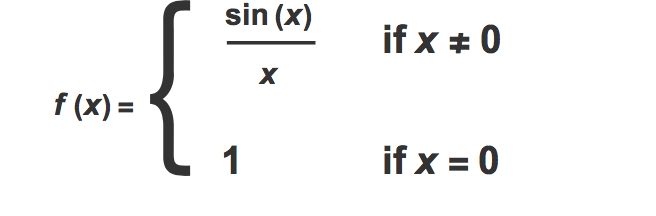 Solved sin (x) if x*0 f(x)= if x = 0 | Chegg.com