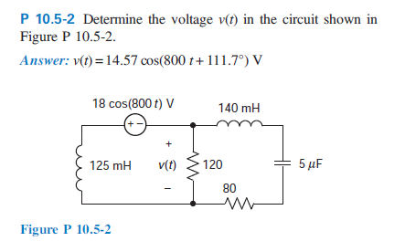 Solved Determine the voltage v(t) in the circuit shown in | Chegg.com
